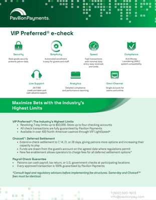 Pavilion Payments E-Check